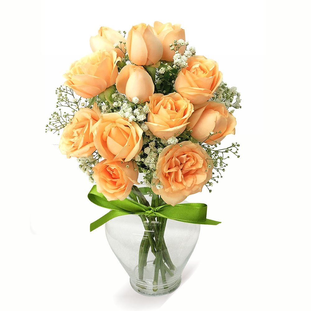 Rosas Champanhe Topázio - Taquari Flores - Floricultura Online